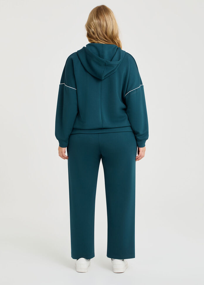 Shop Plus Size Luxe Touch Trim Detail Hoodie, Green | Taking Shape NZ