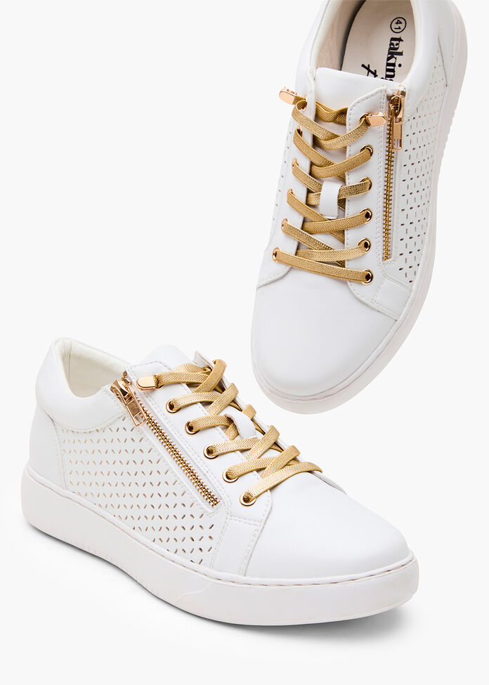 Shop White Krisie Lasercut Sneaker | Comfortable Shoes | Taking Shape NZ