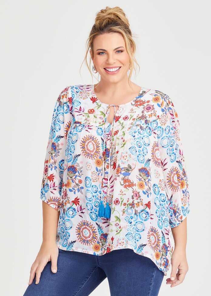 Shop Plus Size Natural Spring Bloom Top, Multi | Taking Shape AU