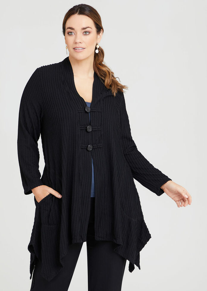 Shop Plus Size Tammy Textured Cardigan, Black | Taking Shape AU