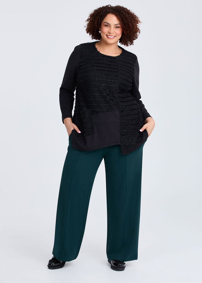Shop Plus Size Aria Texture Panel Top, Black | Taking Shape AU