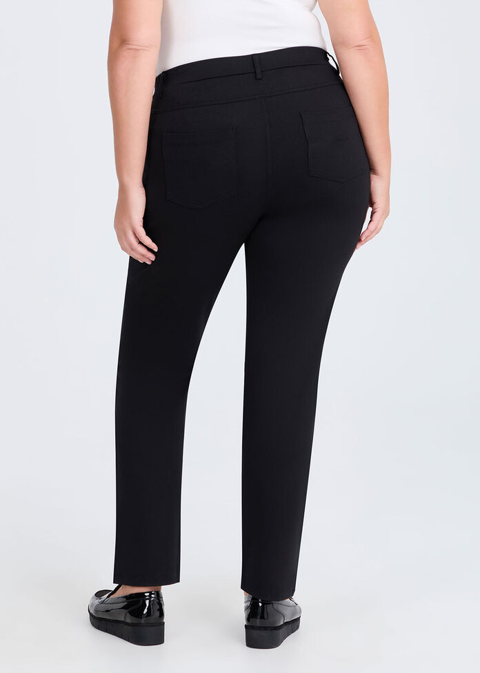 Shop Plus Size Ponte Straight Leg Pant, Black | Taking Shape AU