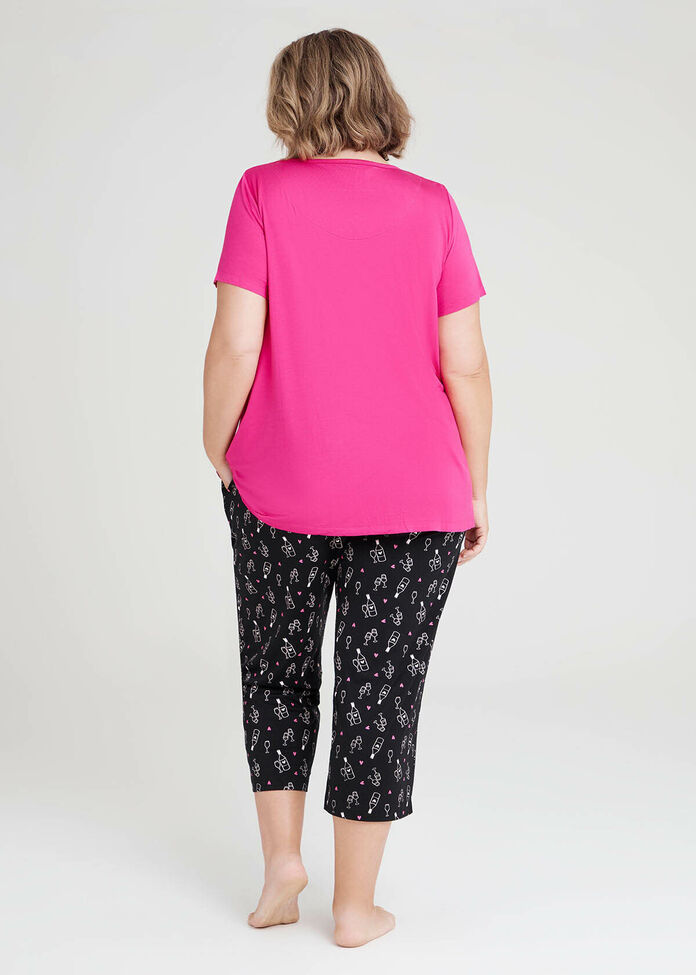 Shop Plus Size Bamboo Wine Down Pyjama Top in Pink | Taking Shape AU