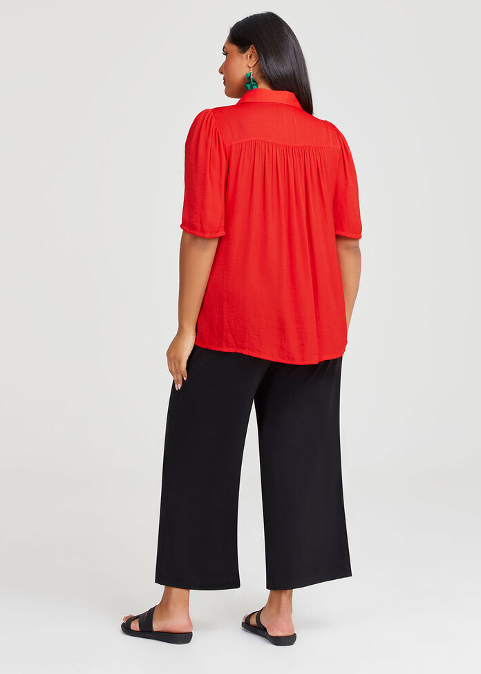 Shop Plus Size Luxe Charming Shirt, Red | Taking Shape AU