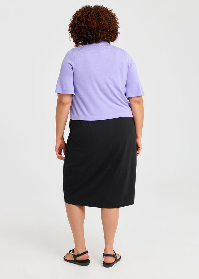 Shop Plus Size Jessie Crop Natural Cardigan, Purple | Taking Shape NZ