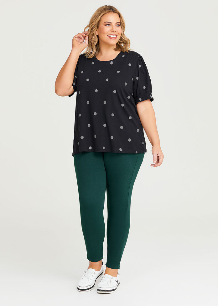 Shop Plus Size Cotton Shirred Spots Top in Black | Taking Shape NZ