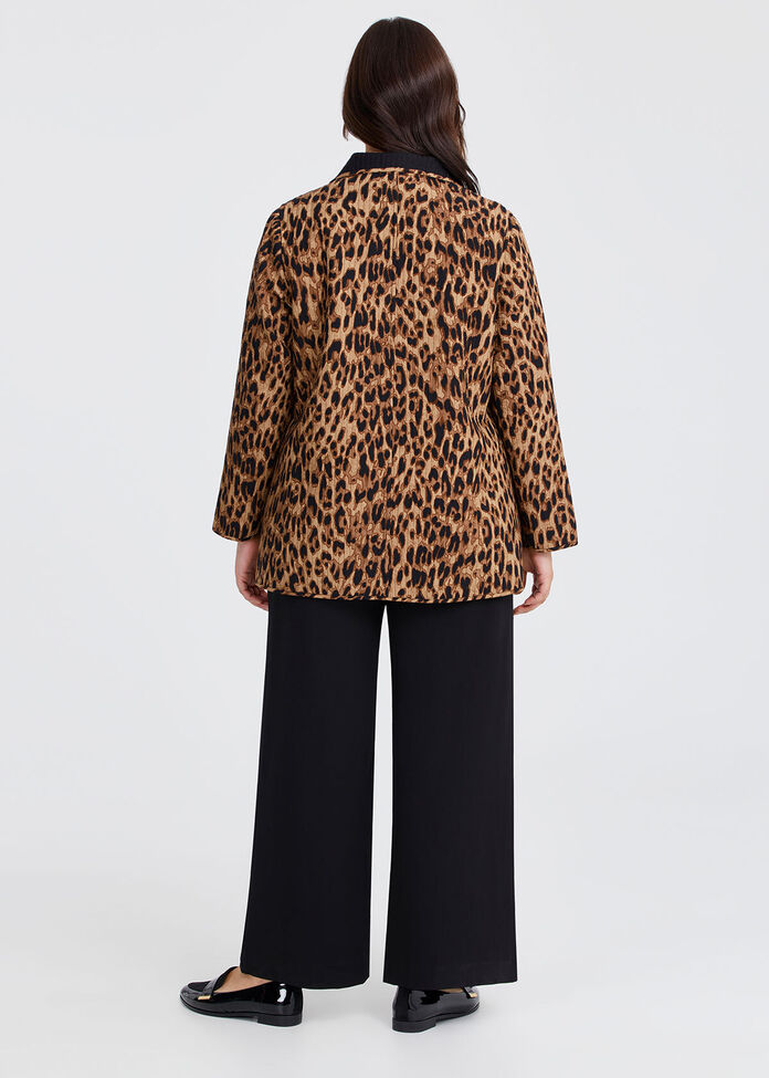 Plus Size Reversible Quilt Leopard & Black Jacket | Taking Shape NZ