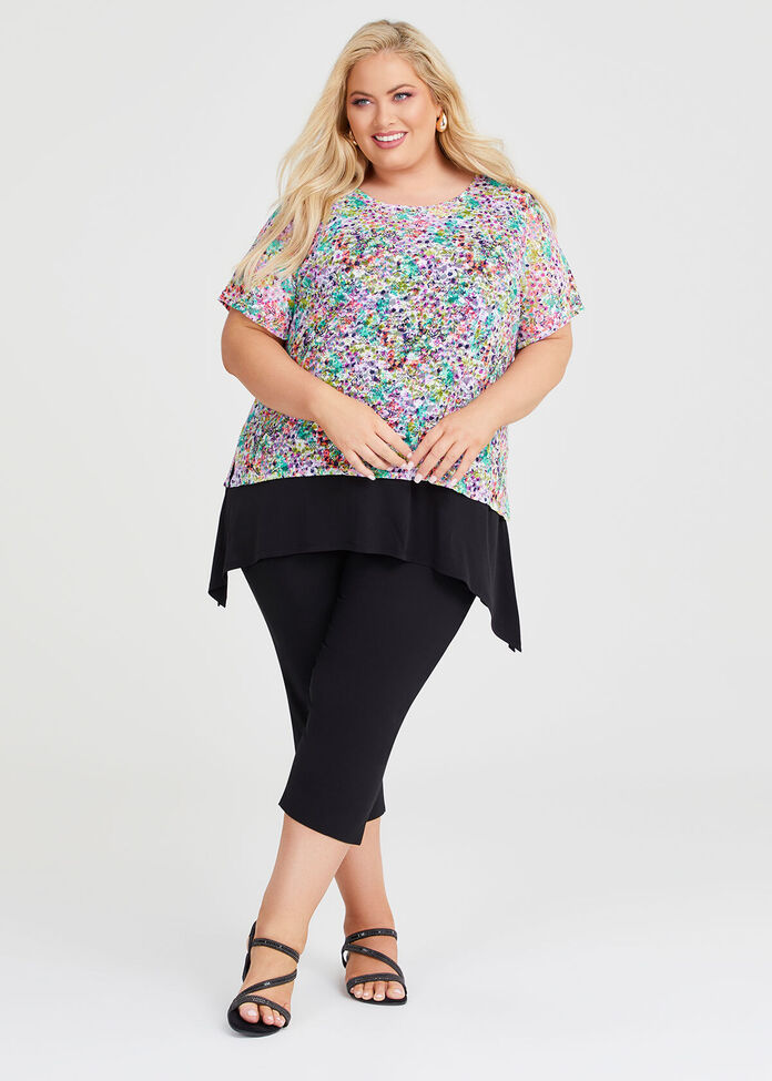 Shop Plus Size Ditsy Mesh Top, Multi | Taking Shape AU