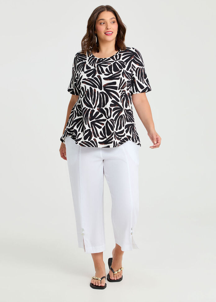 Shop Plus Size Cotton Mia Palm Top, Multi | Taking Shape AU