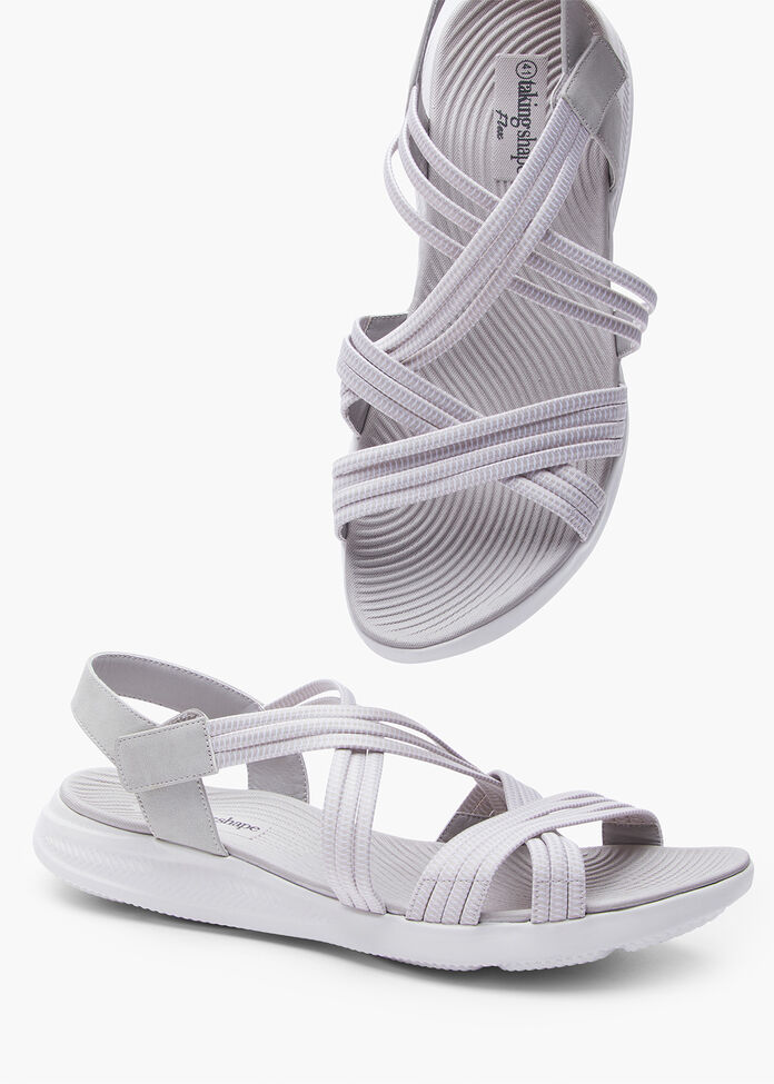 Shop Grey Elastic Comfort Sandal | Comfortable Shoes | Taking Shape NZ