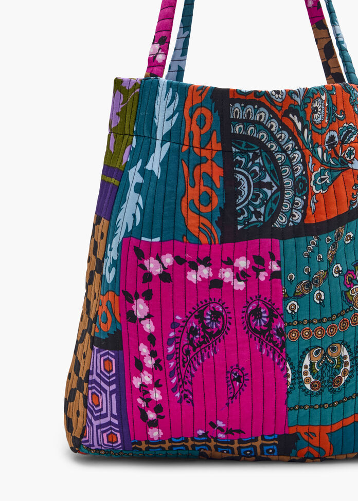 Shop Quilted Reversible Tote in Multi | Accessories | Taking Shape AU