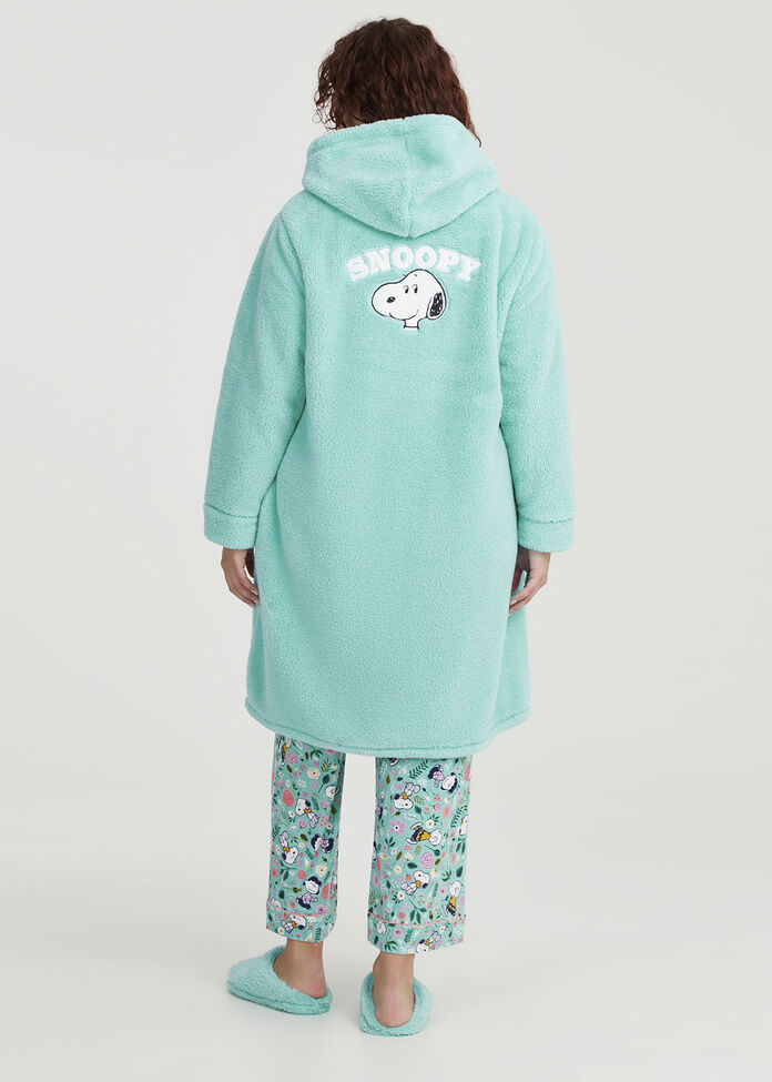 Shop Plus Size Snoopy Plush Dressing Gown, Blue | Taking Shape NZ