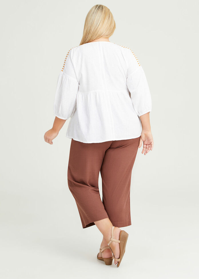 Shop Plus Size Natural Coastal Escape Top, White | Taking Shape AU