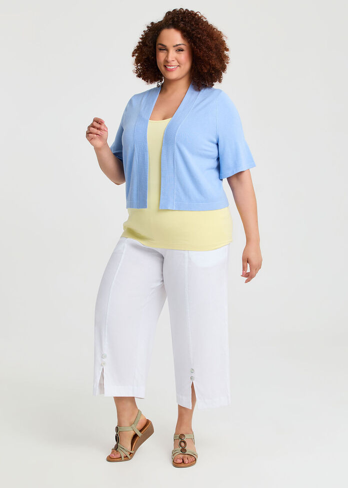 Shop Plus Size Jessie Crop Natural Cardigan, Blue | Taking Shape NZ