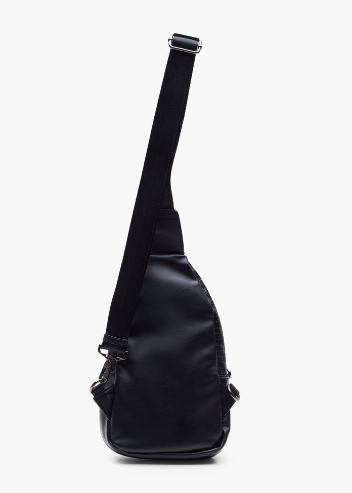 Shop Woven Xbody Sling Bag in Black | Accessories | Taking Shape NZ