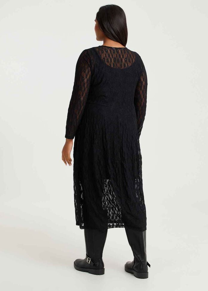 Shop Plus Size Lace Arika Tier Dress, Black | Taking Shape NZ