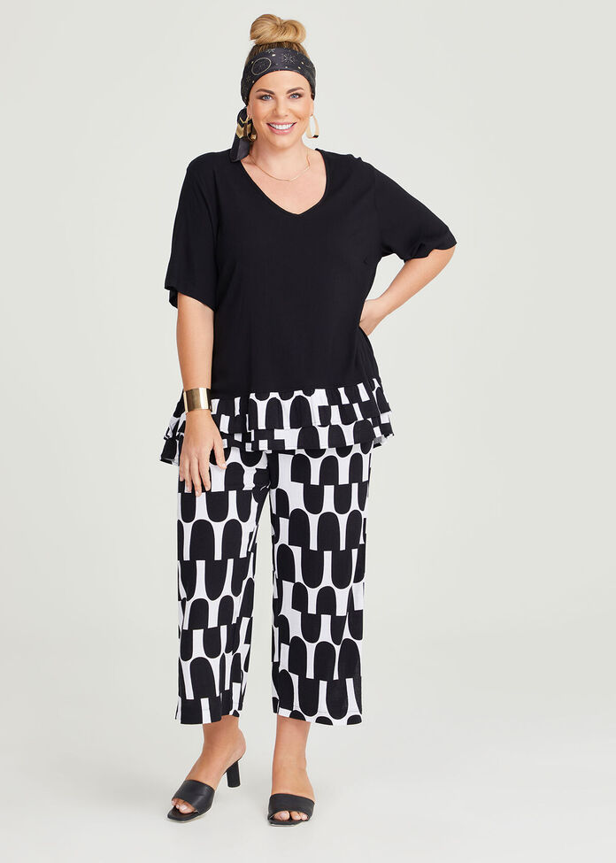 Shop Plus Size Natural Retro Revival Top, Black | Taking Shape AU
