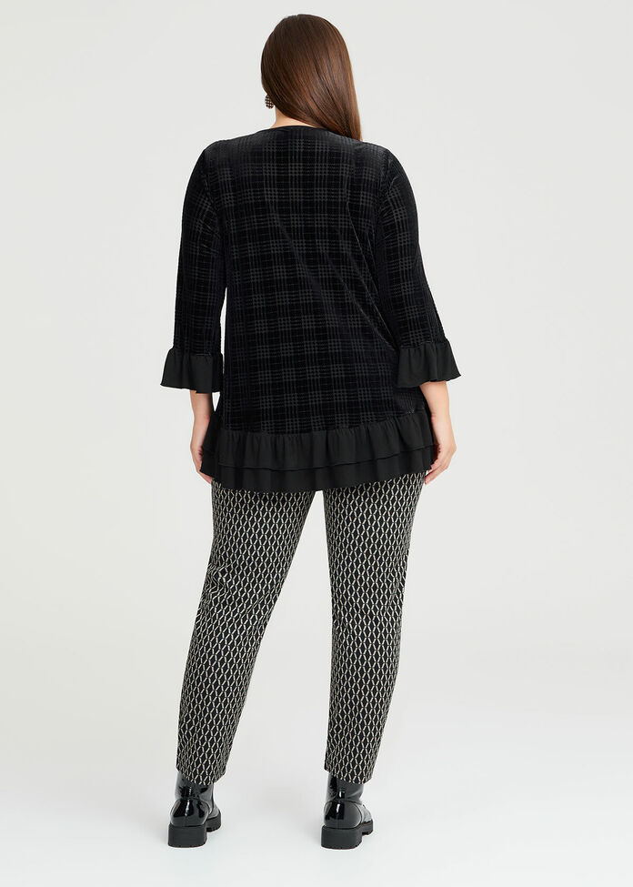 Shop Plus Size Velour Check Top, Black | Taking Shape AU