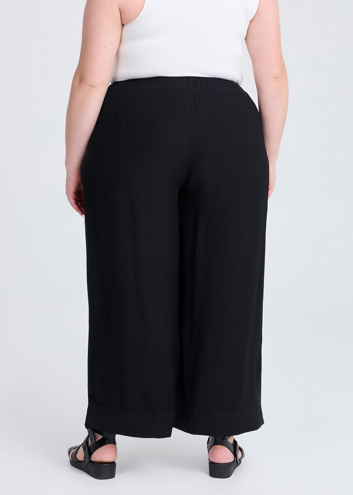 Shop Plus Size Petite Natural Wide Leg Pant, Black | Taking Shape NZ