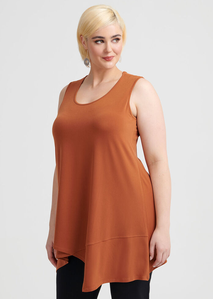 Shop Luna Angle Tank in brown in sizes 12 to 24 | Taking Shape