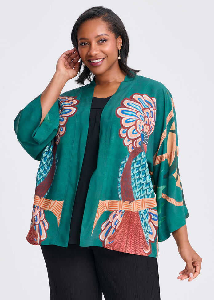 Shop Plus Size Natural Paradise Kimono, Multi | Taking Shape NZ