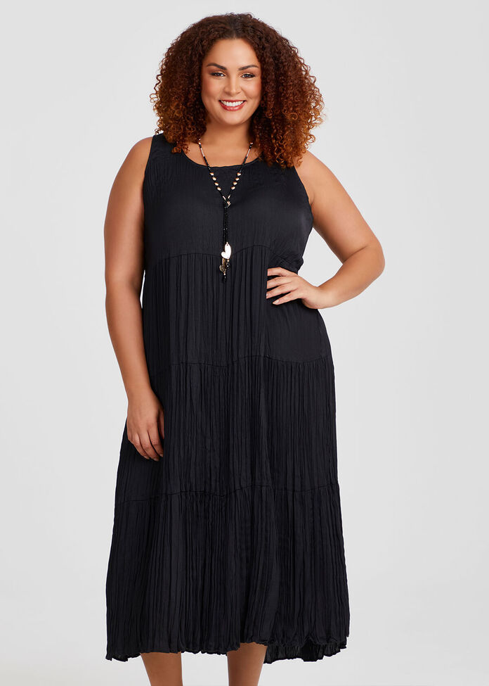 Shop Plus Size Pleated Enya Dress, Black | Taking Shape SG