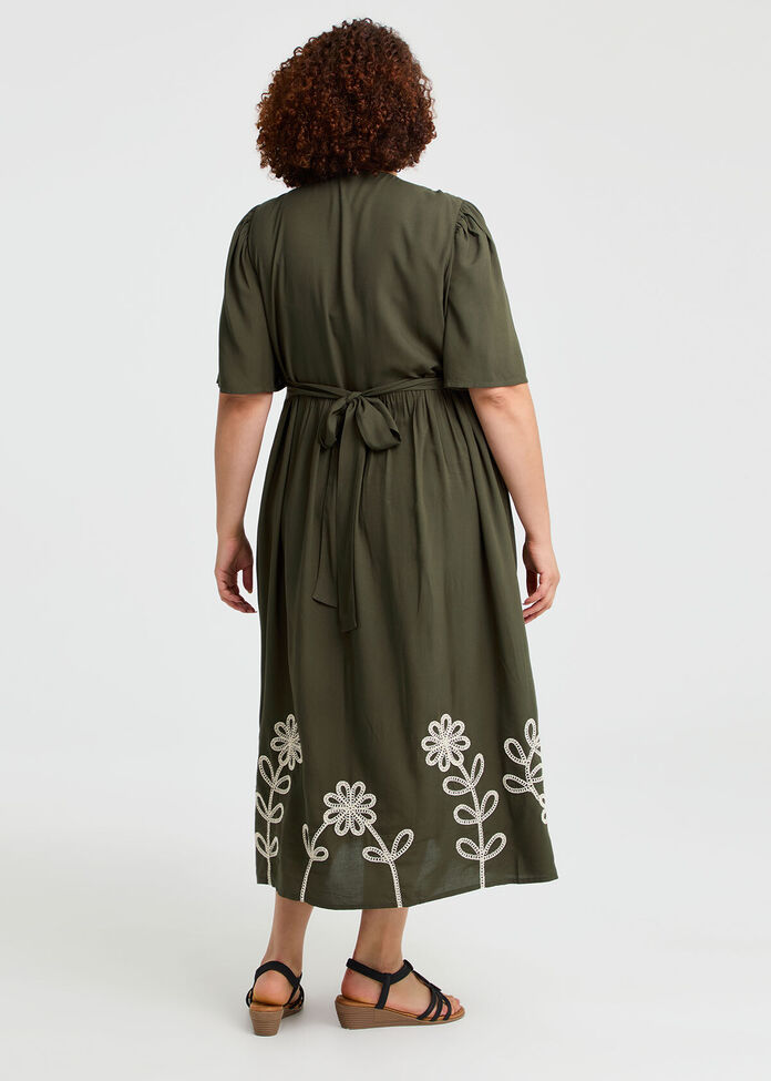 Shop Plus Size Natural Resort Maxi Dress, Green | Taking Shape AU