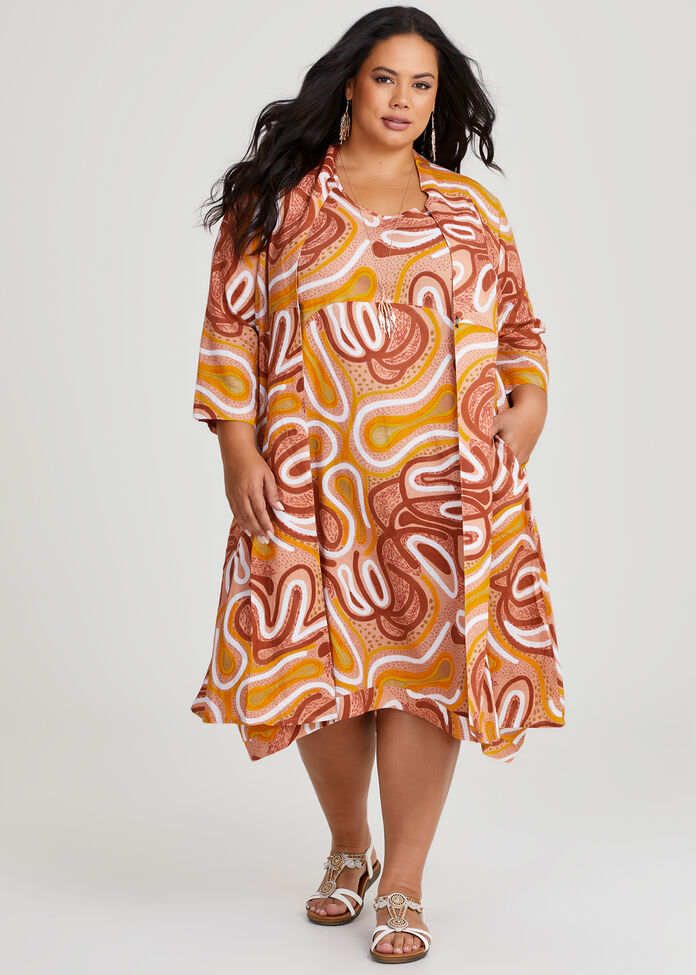 Shop Plus Size Elverina Garbara Linen Dress, Multi | Taking Shape AU