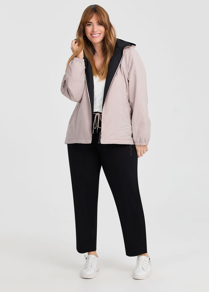 Shop Plus Size Reversible Shower Resist Ari Jacket, Black | Taking Shape NZ