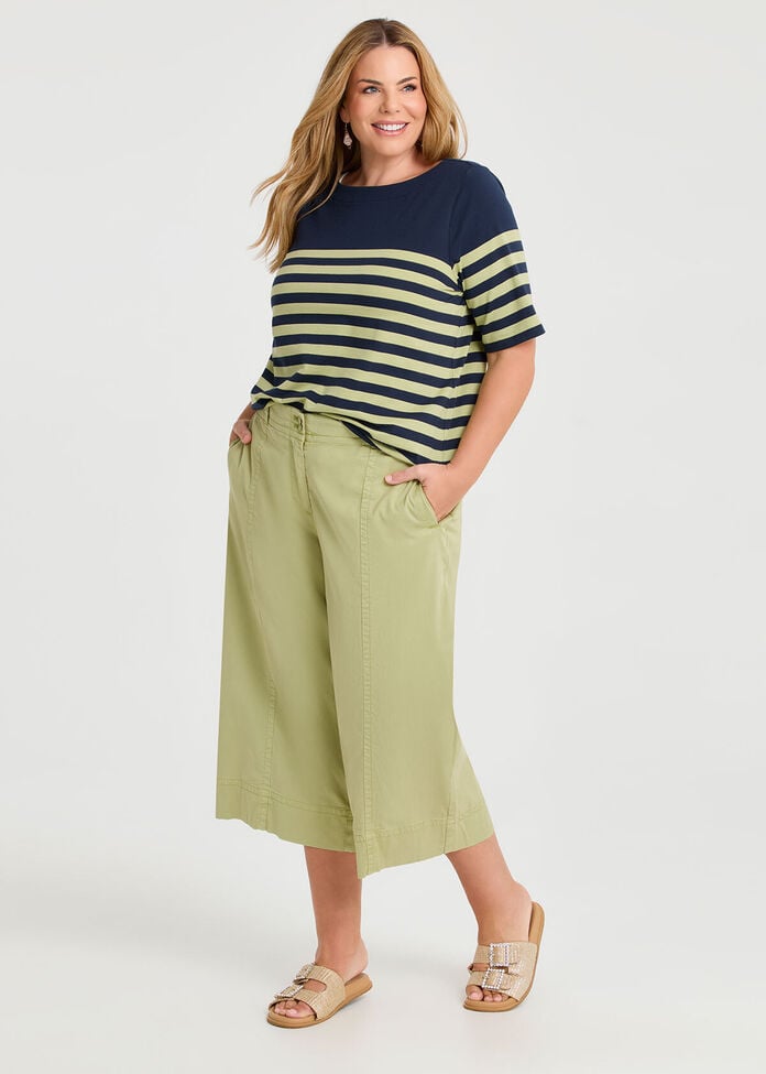 Shop Plus Size Cotton Breton Stripe Top, Blue | Taking Shape AU