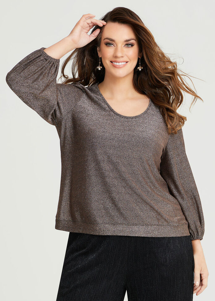 Shop Plus Size Luxe Sparkle Lurex Top, Multi | Taking Shape AU