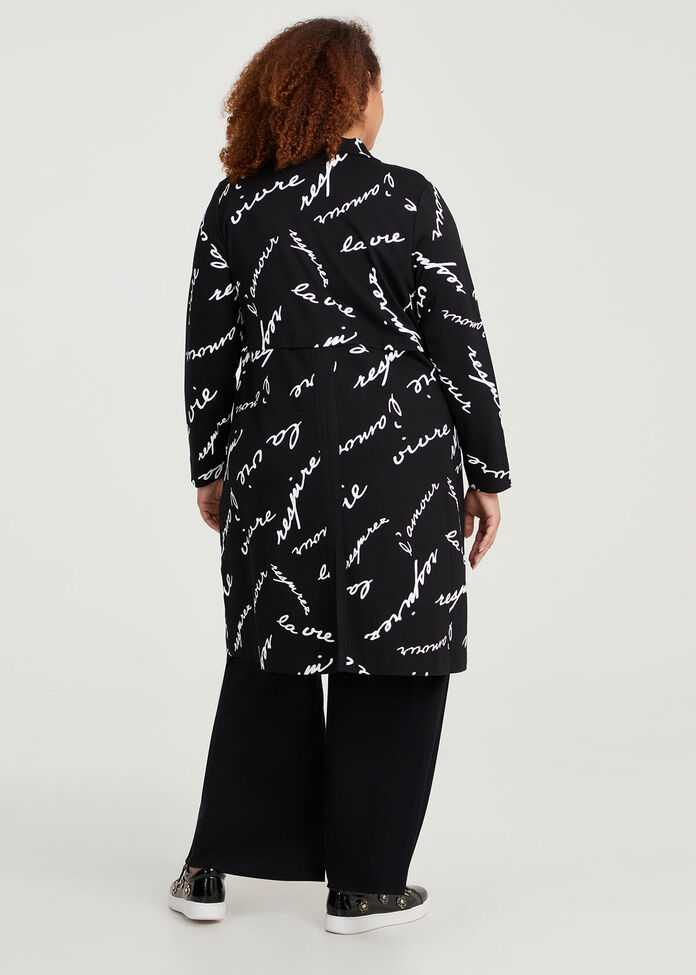 Shop Plus Size Ponte Scribe Jacket, Multi | Taking Shape UK