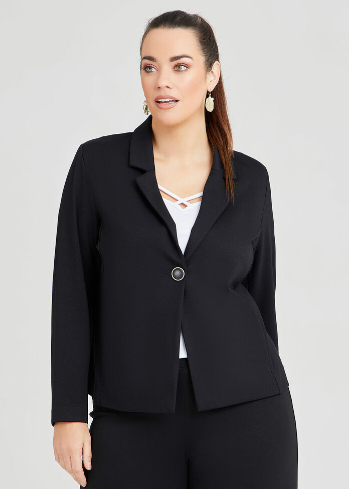 Shop Plus Size Bamboo Ponte Eternal Jacket, Black | Taking Shape AU
