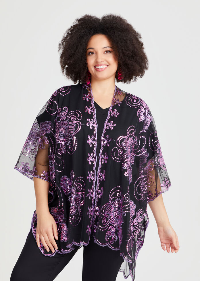 Shop Sequin Mesh Cape in Purple | Accessories | Taking Shape NZ