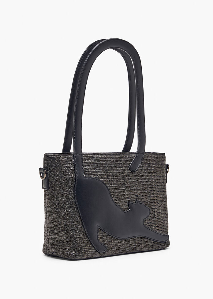 Shop Stretching Patent Cat Bag in Black | Accessories | Taking Shape NZ