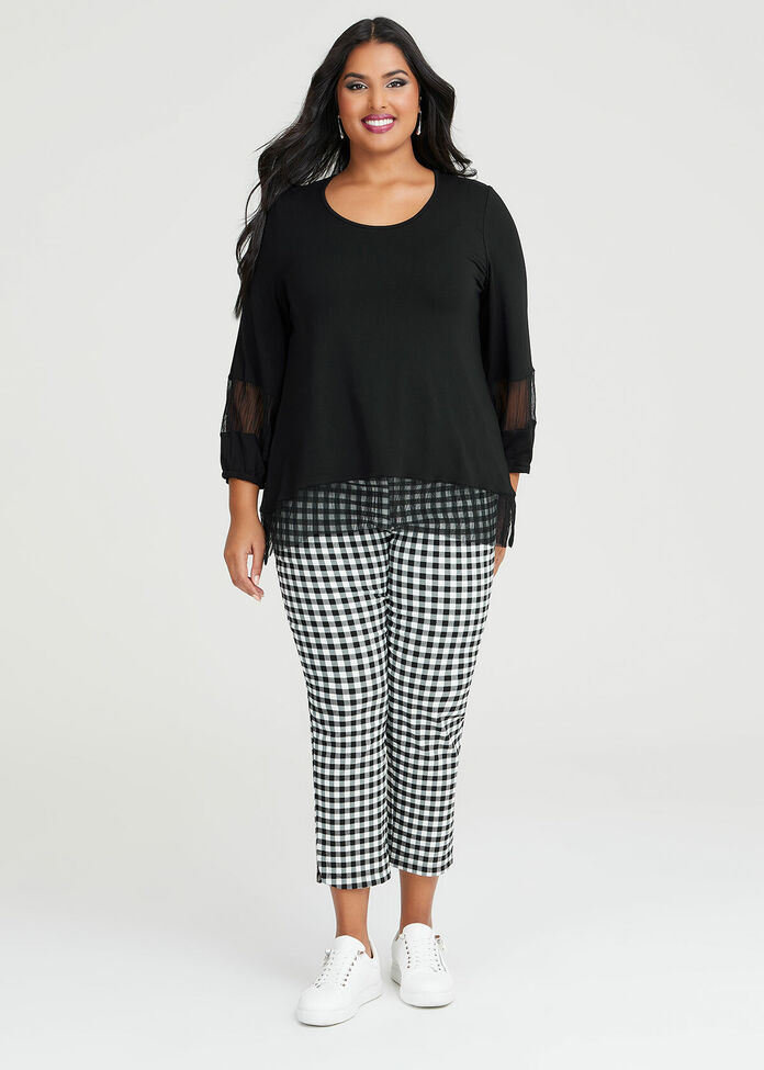 Shop Plus Size Bamboo Coco Contrast Top, Blue | Taking Shape AU