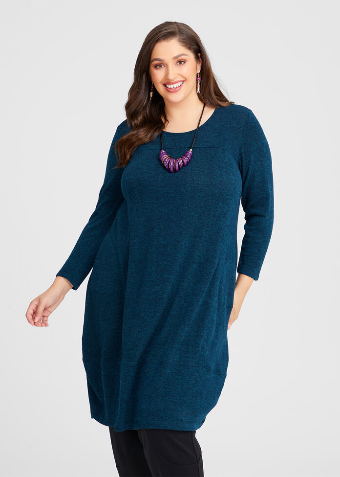 Shop Julia Long Sleeve Snug Dress in Black, Sizes 12-30 | Taking Shape AU