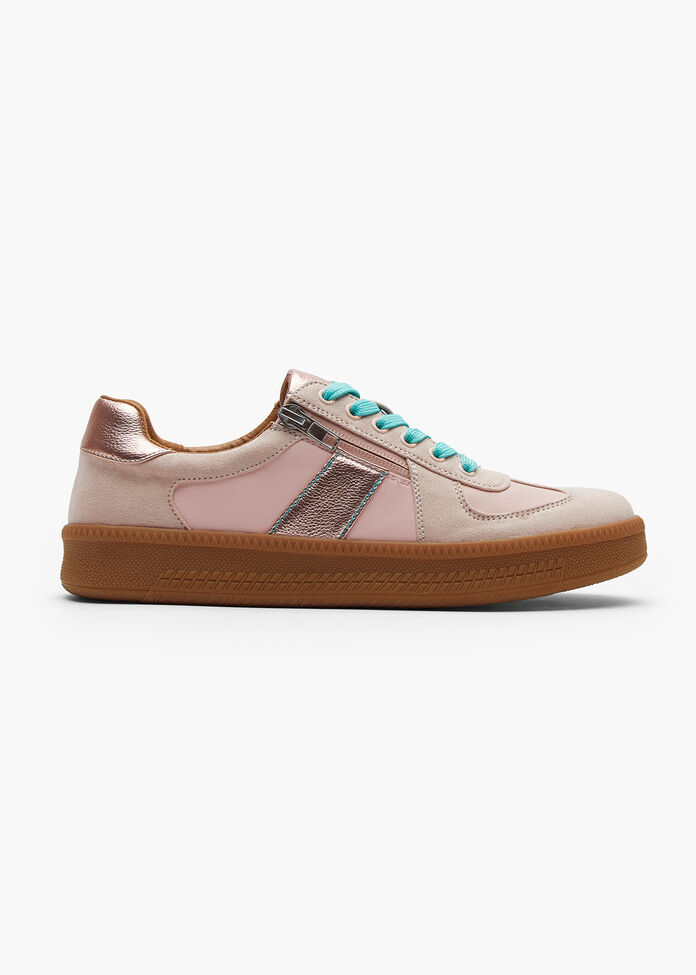 Shop Pink Aurora Zip Sneaker | Comfortable Shoes | Taking Shape AU