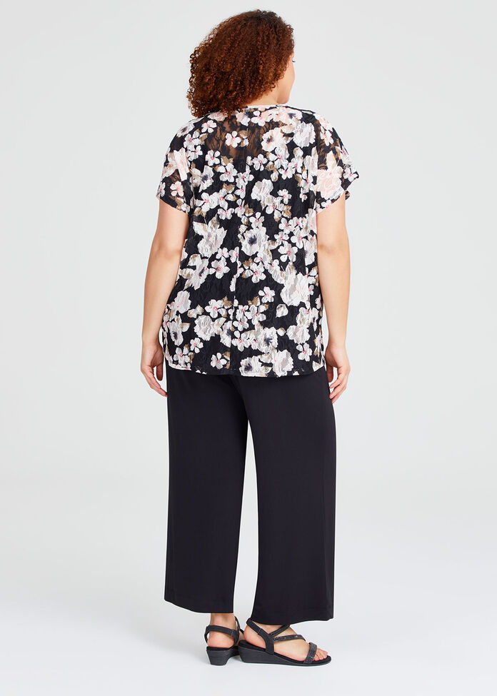 Shop Plus Size Floral Lace Mesh Over Top, Multi | Taking Shape NZ