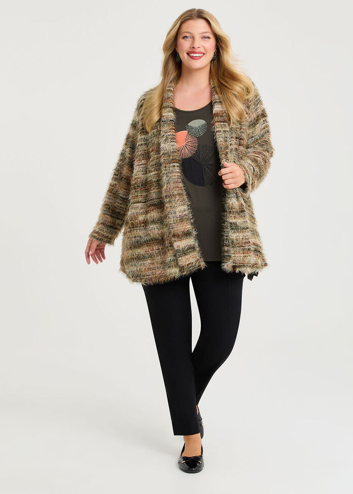 Shop Plus Size Circle Applique Natural Top, Green | Taking Shape NZ