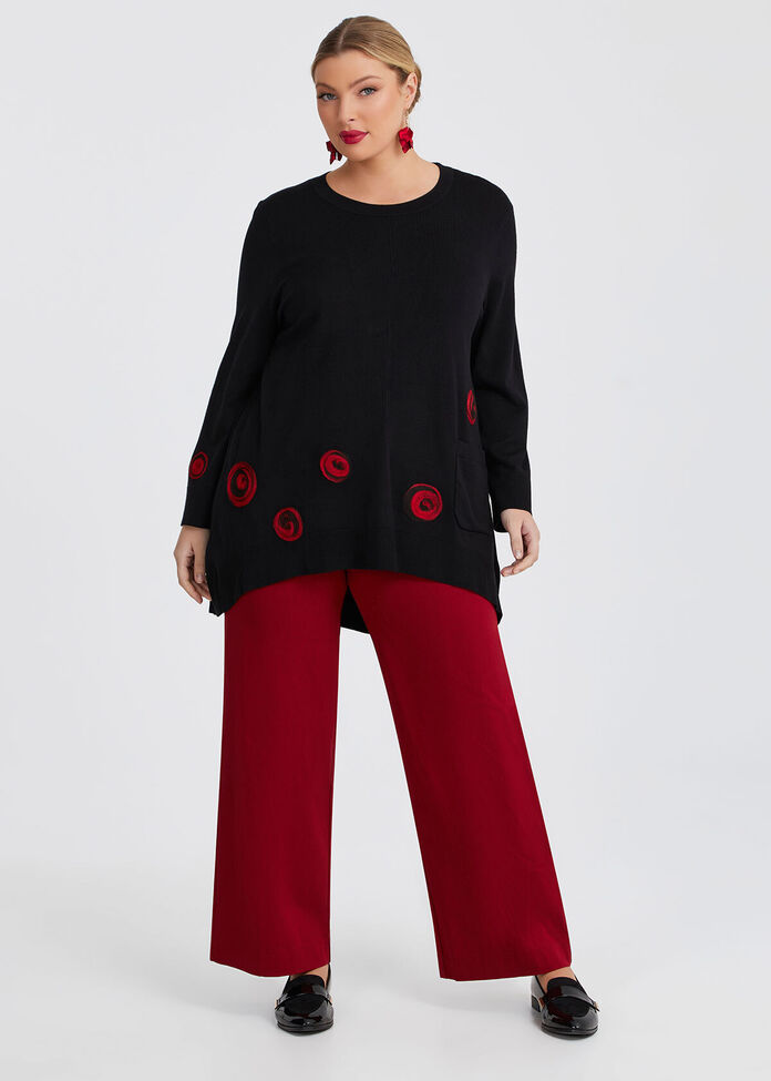 Shop Plus Size Felt Spot Natural Tulip Jumper, Black | Taking Shape NZ