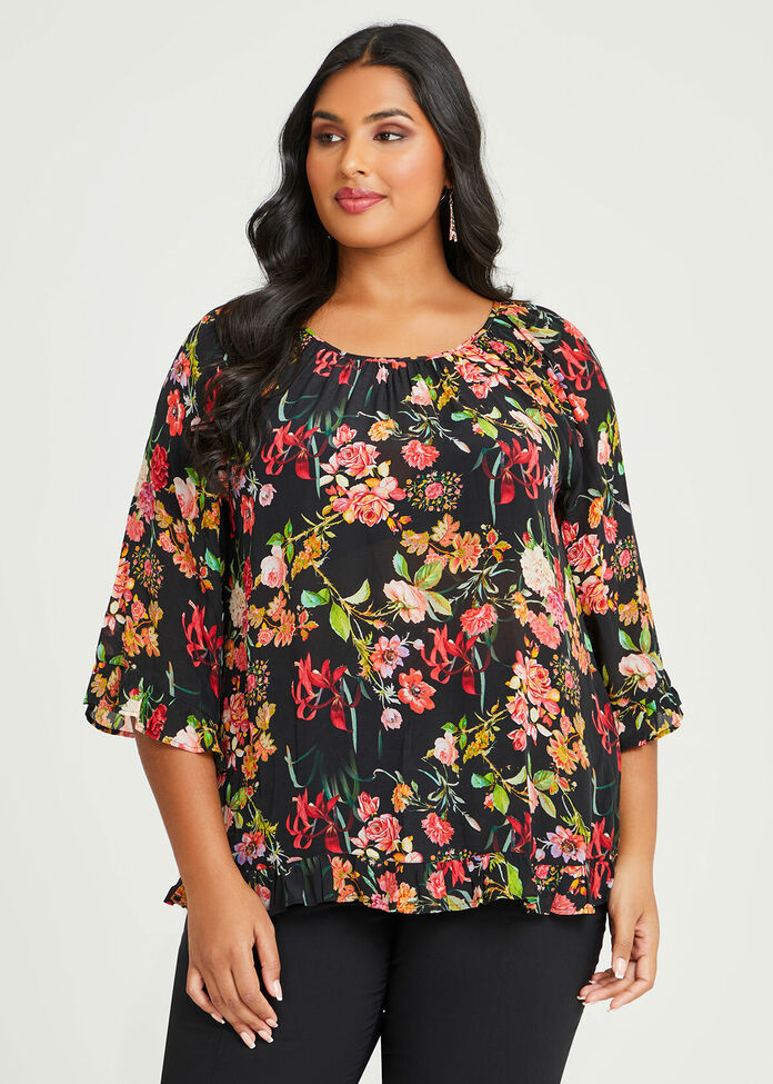 Shop Plus Size Natural Dreamy Floral Top, Multi | Taking Shape AU
