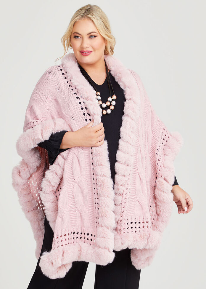 Shop Plus Size Detailed Fur Wrap, Red | Taking Shape AU