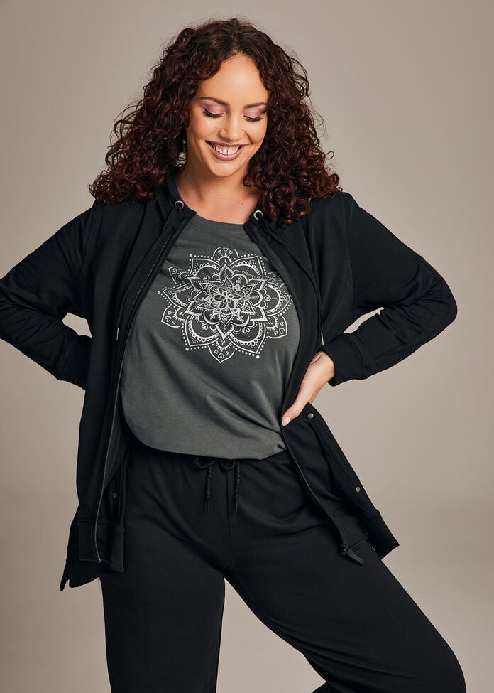 Shop Plus Size Active Asymmetric Hem Jacket, Black | Taking Shape AU