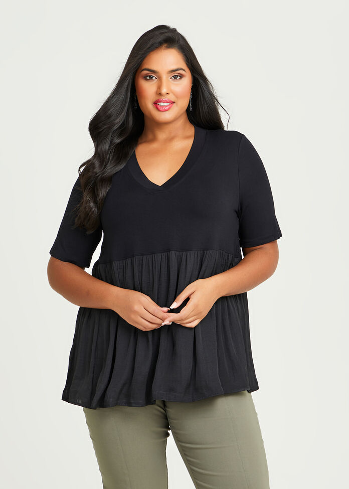Shop Plus Size Bamboo Luxe Soiree Top, Black | Taking Shape NZ