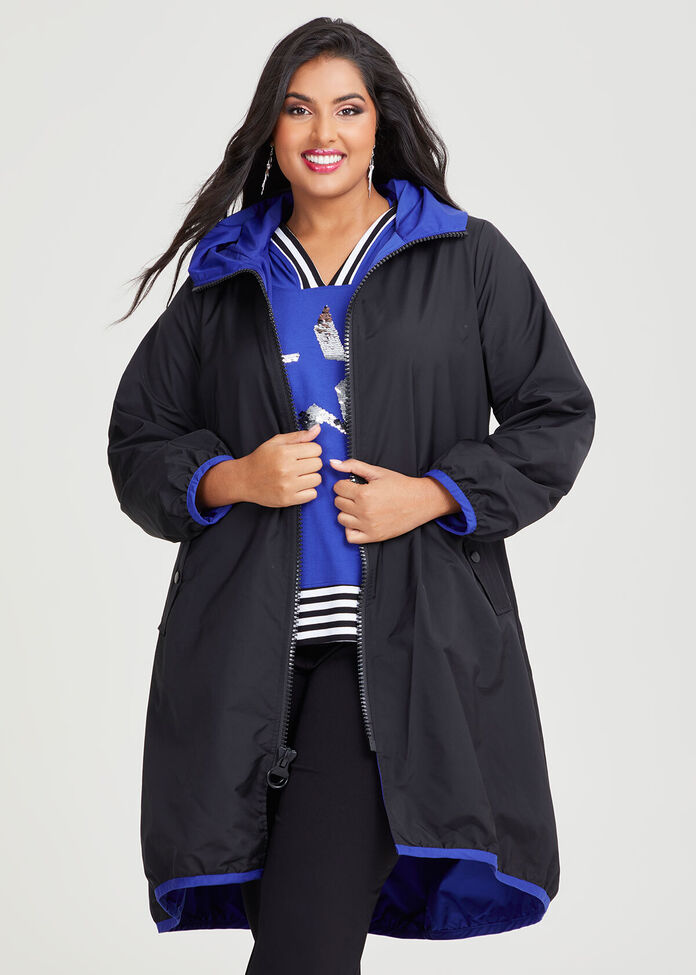 Shop Plus Size Reversible Ava Jacket in Blue | Taking Shape NZ