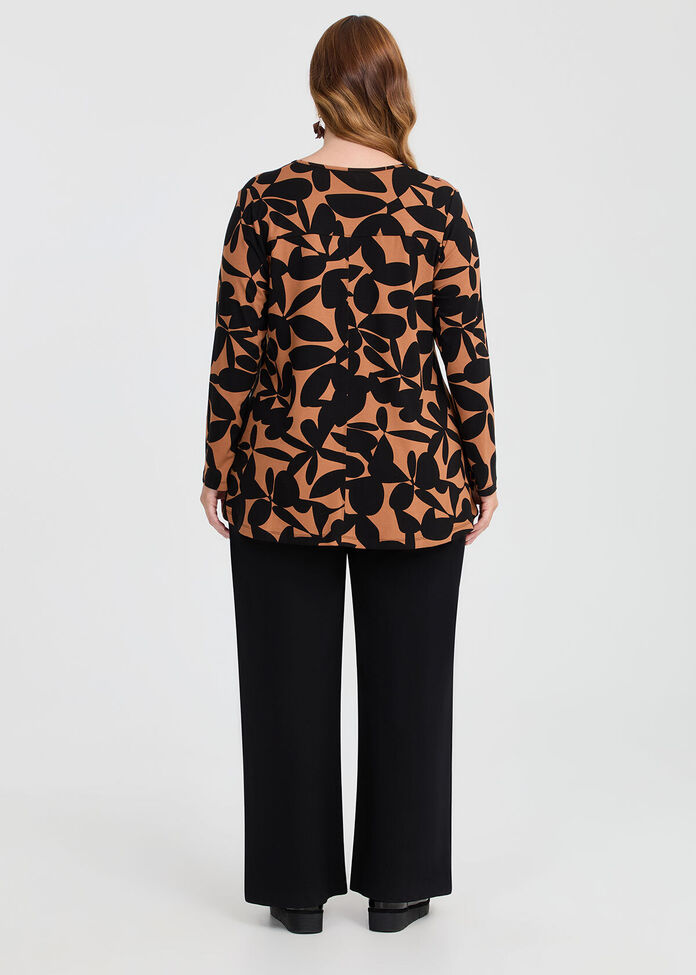 Shop Plus Size Natural Ade Abstract Floral Top, Brown | Taking Shape AU