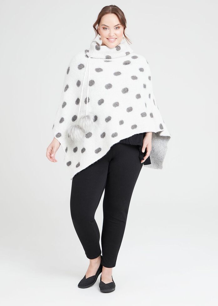 Shop Spot Knit Poncho in Spots | Accessories | Taking Shape AU