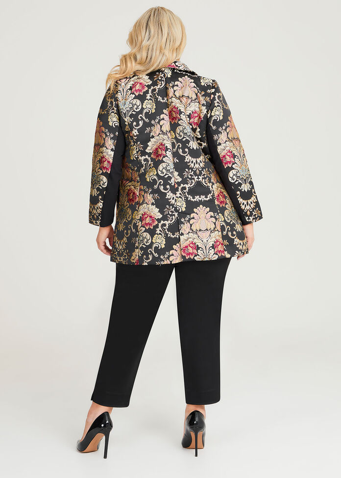 Shop Plus Size Gilded Jacquard Event Jacket, Black | Taking Shape AU