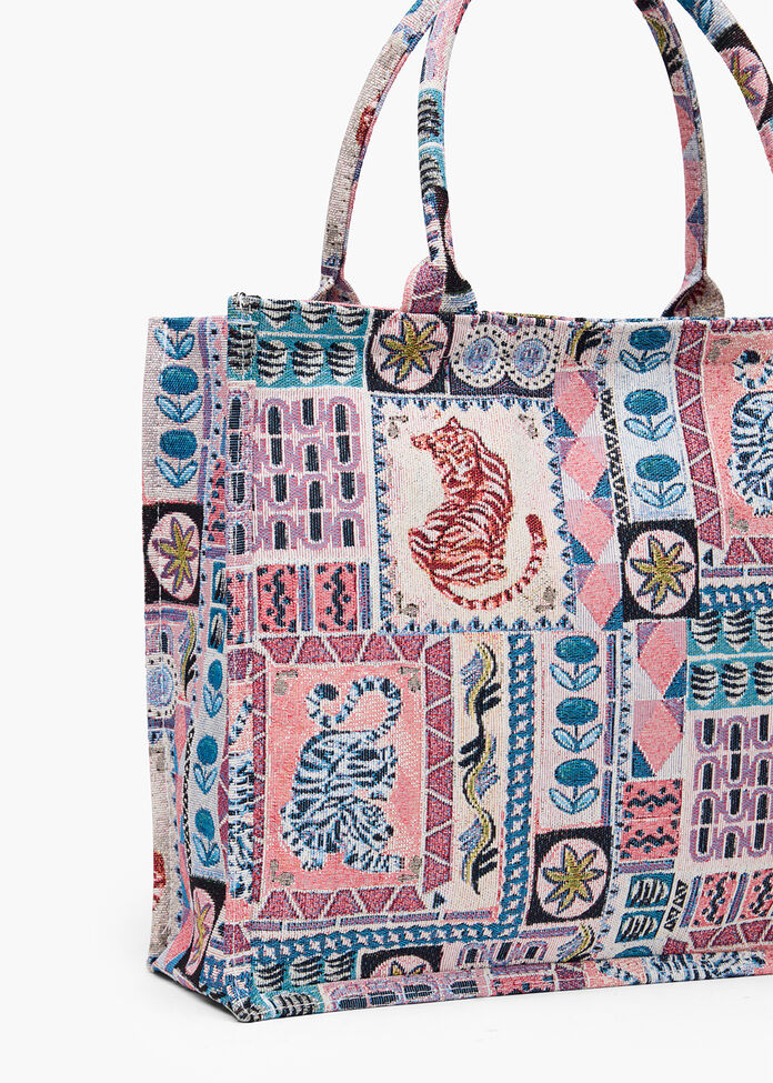 Shop Structured Print Tote in Multi | Accessories | Taking Shape NZ